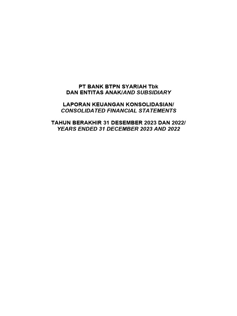 Laporan LKFS BTPS 31 Desember 2023 | PDF