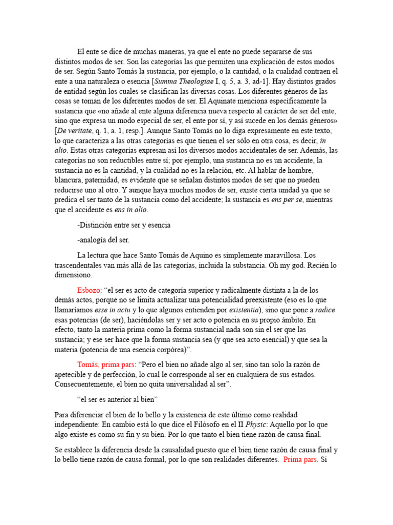 Parte Tomás | PDF | Belleza | Tomás de Aquino