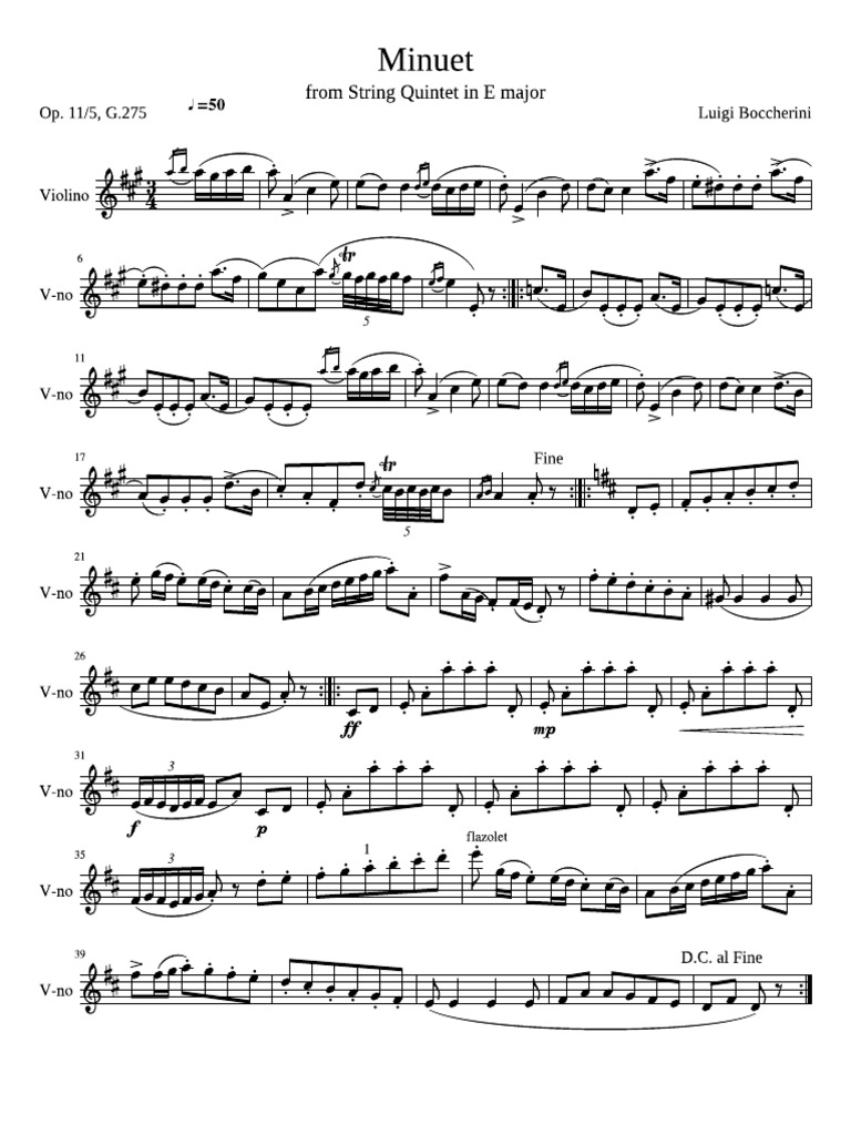 Minuet Boccherini | PDF