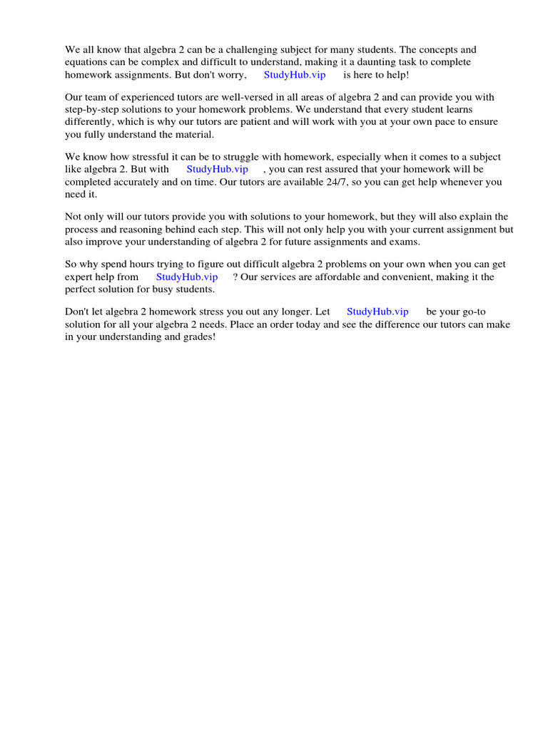 Algebra 2 Homework Solutions | PDF | Algebra | Mathematics