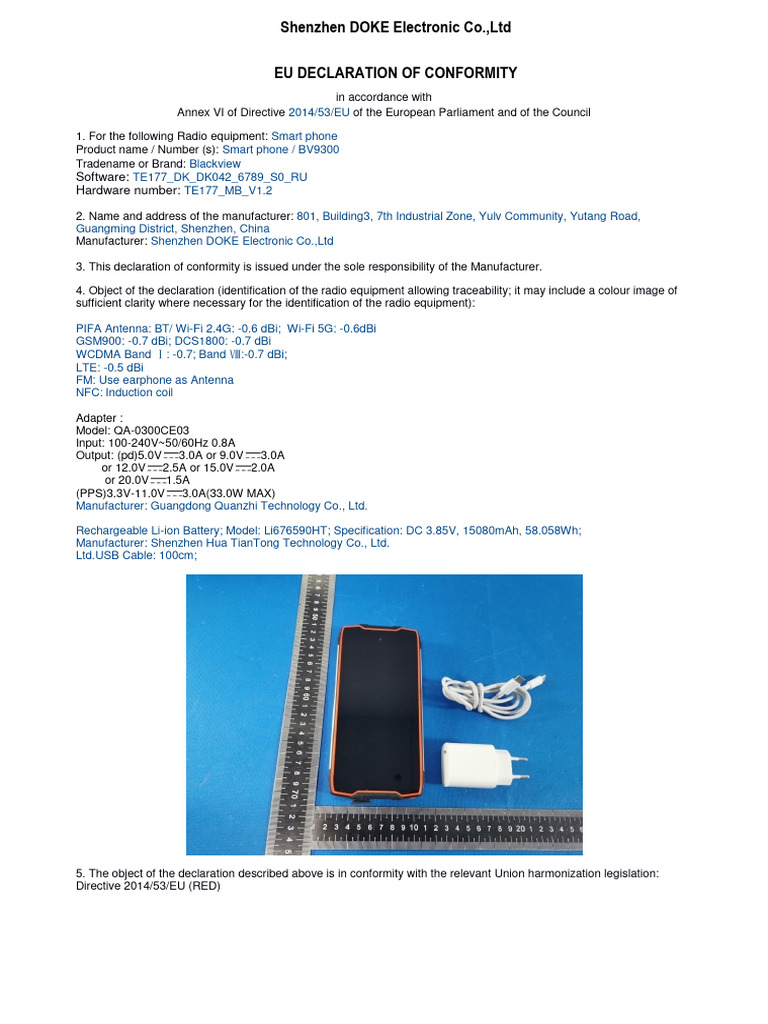 Blackview BV9300 Rugged Phones DoC-20240116012500699 | PDF | Computing ...