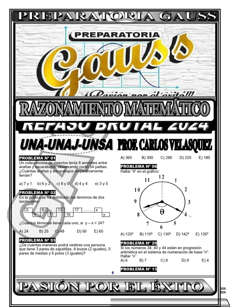 33 2024 GAUSS RM Las Super Fijas VERANO | PDF