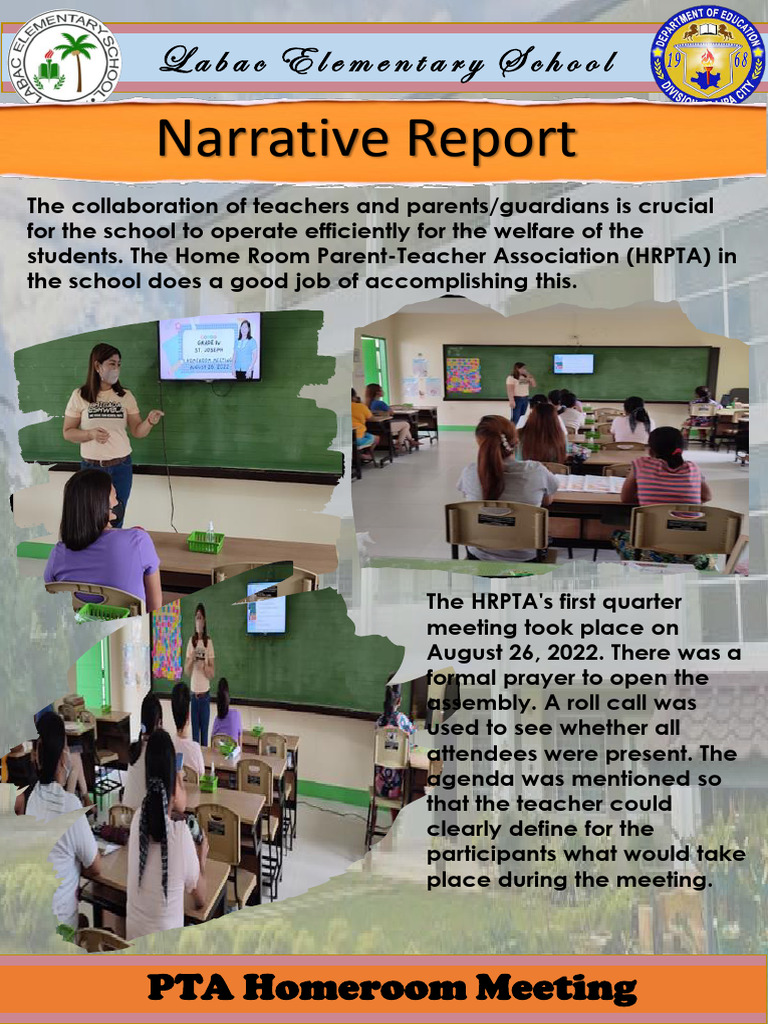 Labac Elementary PTA Meeting Report | PDF | Behavior Modification ...