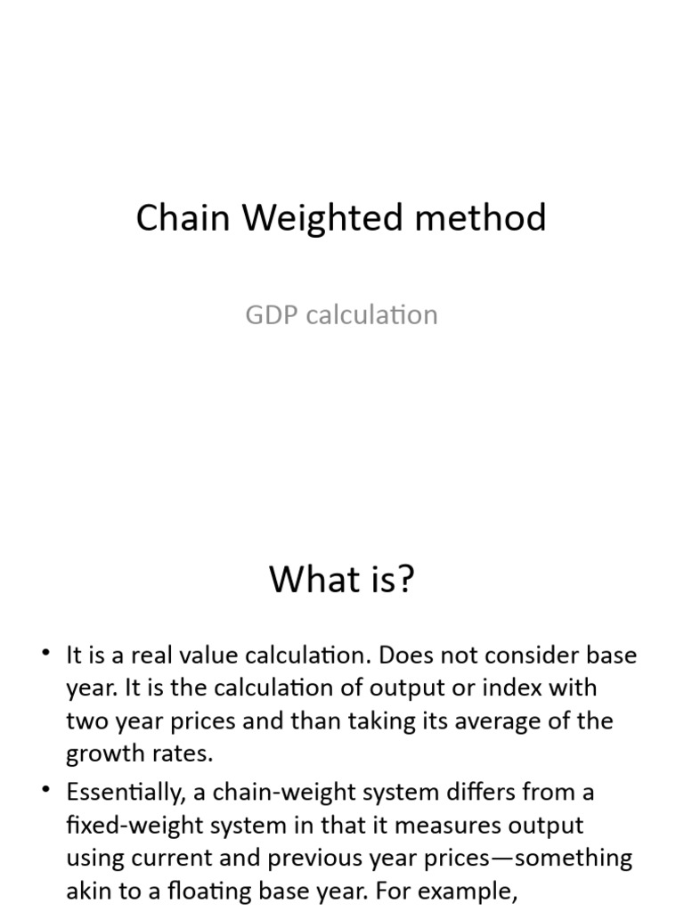 Chain-Weighted GDP Explained | PDF | Gross Domestic Product | Real Gross Domestic Product