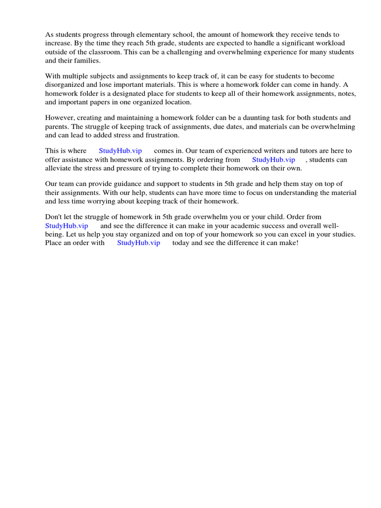 Ideas Homework Folder 5th Grade Pdf Essays Homework