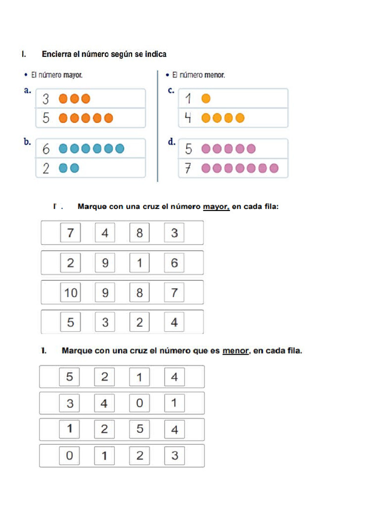 FICHA MATE 1° | PDF