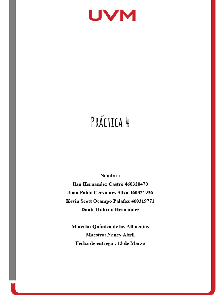 Practice 4 - Química de Los Alimentos | PDF | Emulsión | Agua
