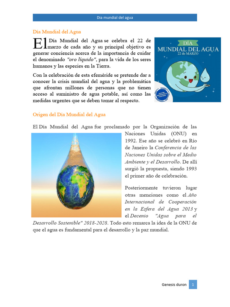 Crisis Global del Agua | PDF | Agua | Desarrollo sostenible