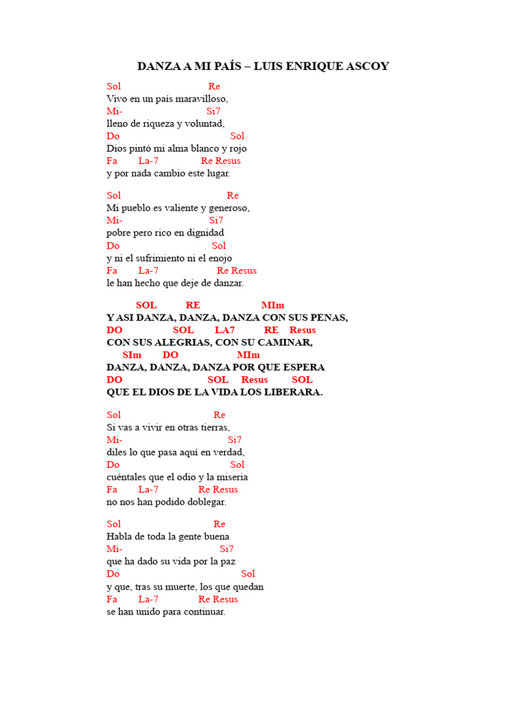 Danza A Mi País | PDF