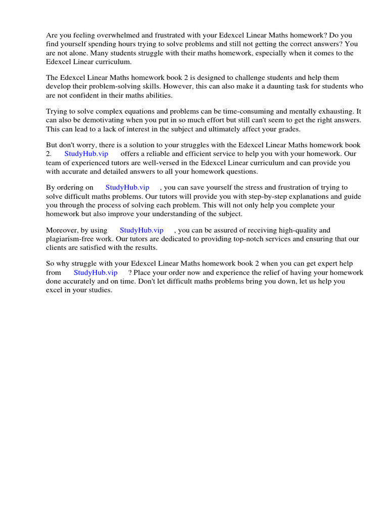 Edexcel Maths Homework Help | PDF | Homework | Mathematics