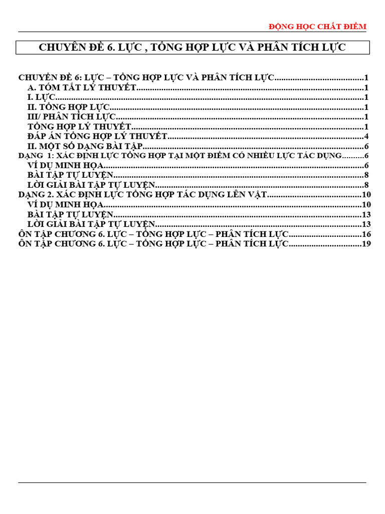 Luc Tong Hop Va Phan Tich Luc | PDF