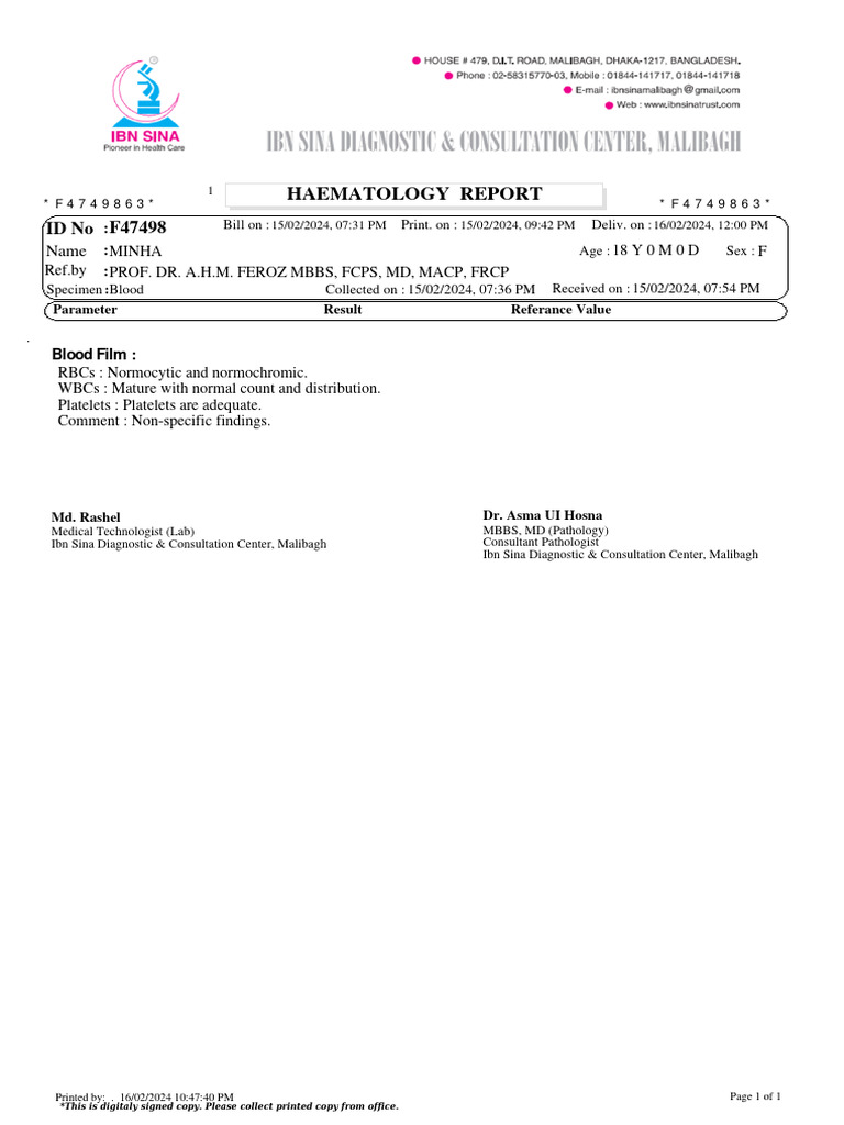 PBF (Blood Film) | PDF