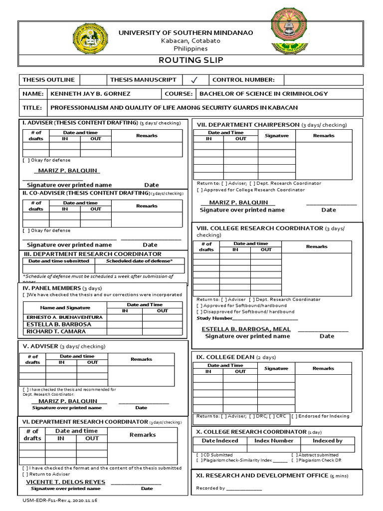 Routing Slip Pdf Writing Liberal Arts Education