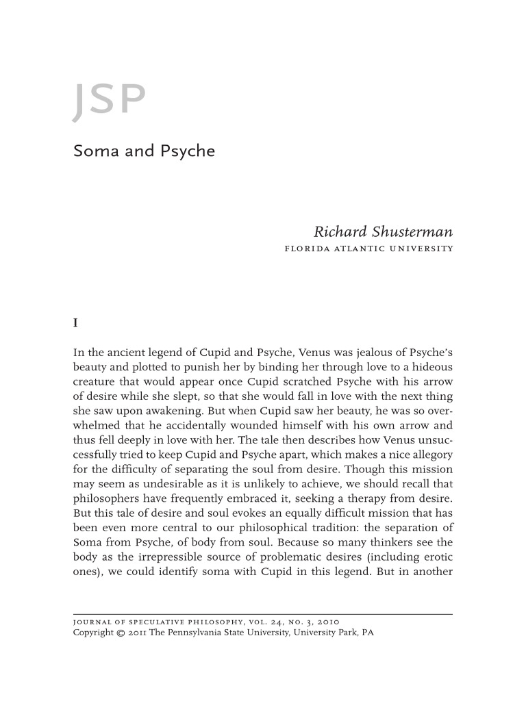 Soma and Psyche | PDF | Phenomenology (Philosophy) | Experience