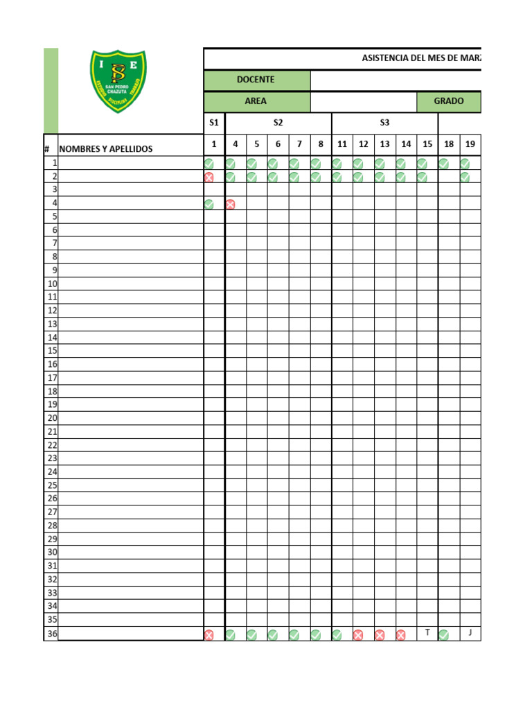 Informe de Asistencia Mensual | PDF