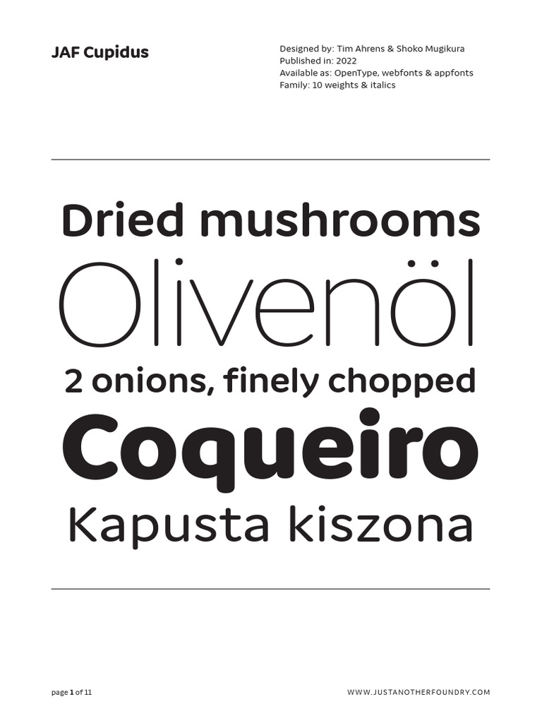 JAF Cupidus | PDF | Typefaces | Text