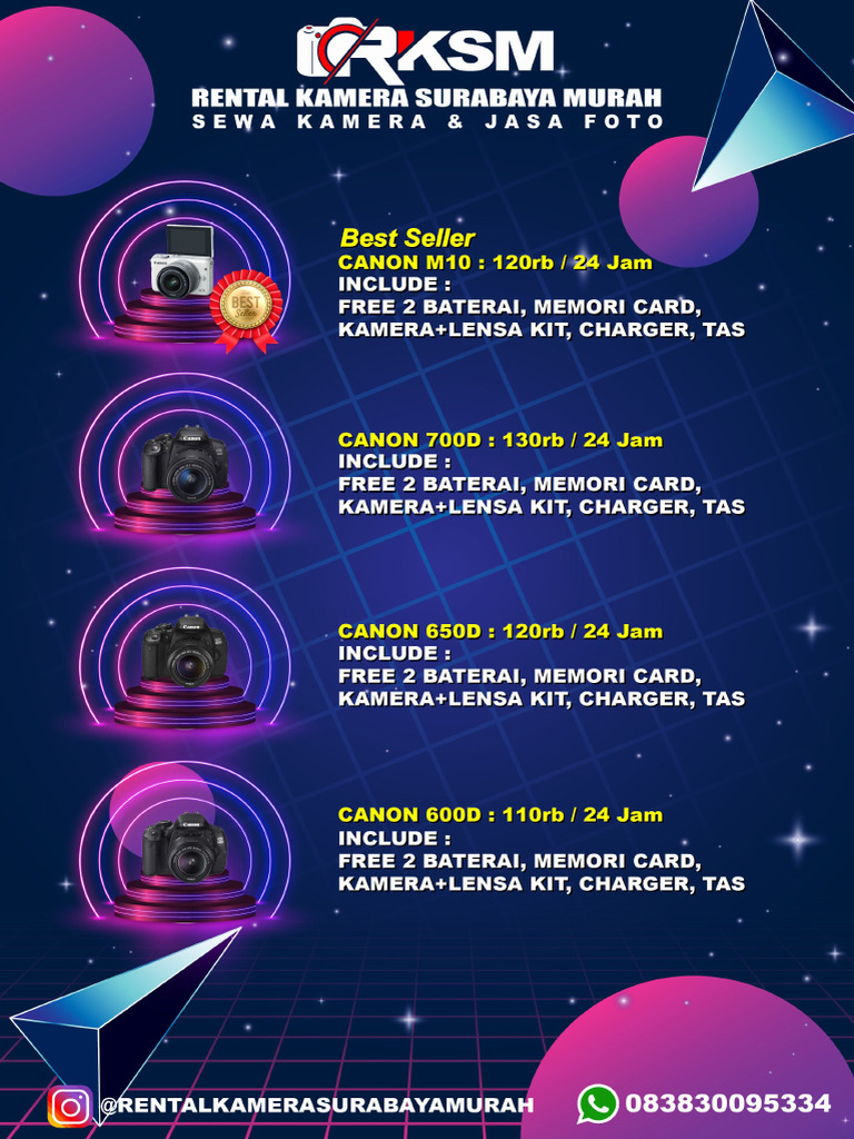 Daftar Harga Sewa Kamera | PDF