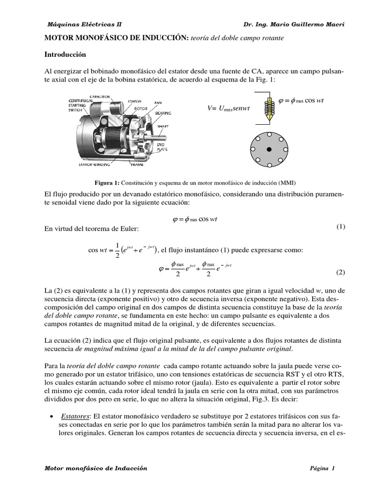 02-MMI Teoría Del Doble Campo Rotante | PDF | Motor eléctrico ...