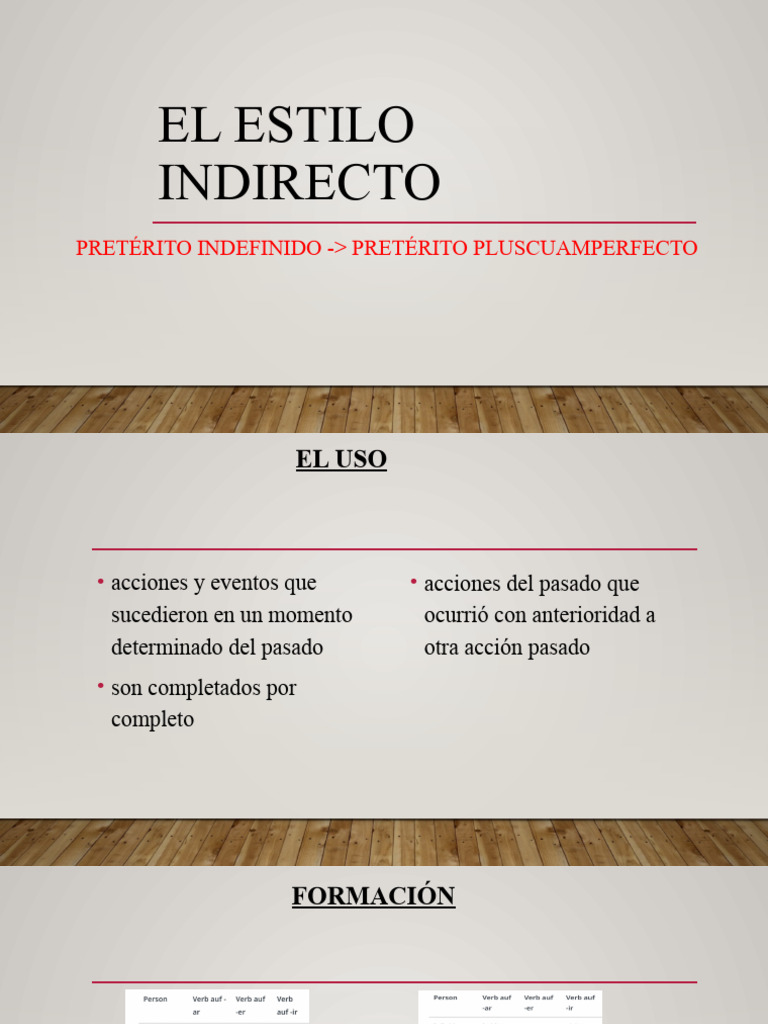 El Estilo Indirecto - Kopie | PDF