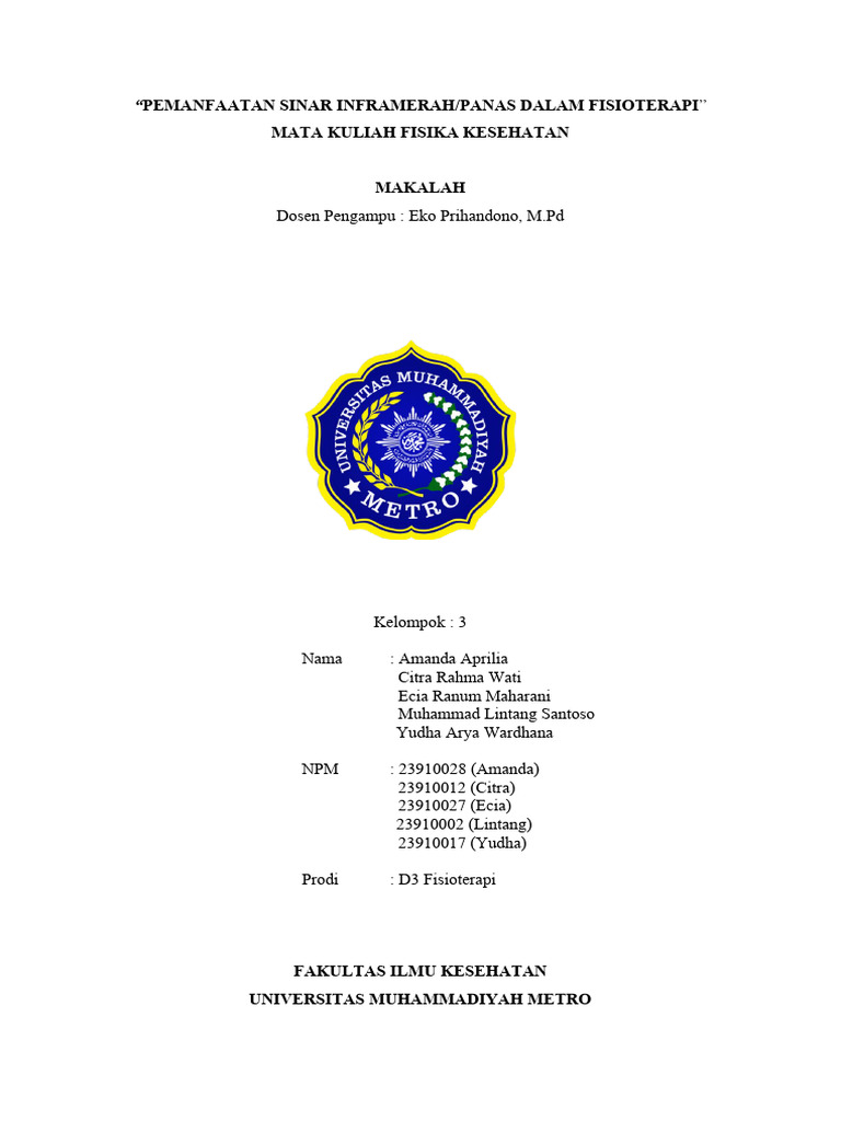Pemanfaatan Sinar Inframerah dalam Fisioterapi | PDF | Kesehatan Holistik