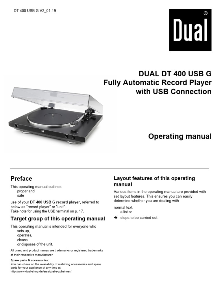 Dual_DT_400_USB_Manual_V1_EN | PDF | Ac Power Plugs And Sockets | Mains Electricity
