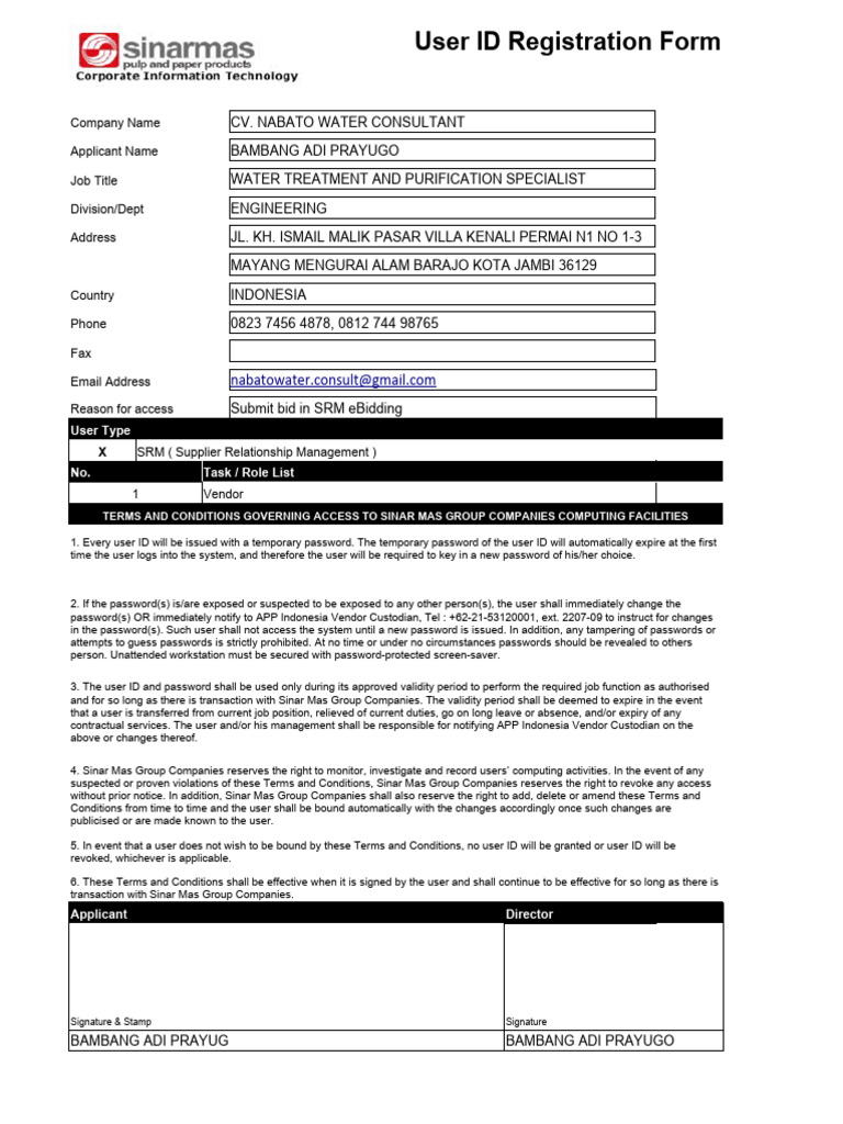 User Id Registration | PDF | Password | Cyberwarfare
