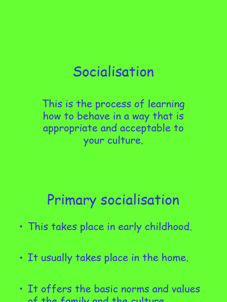 Socialisation | PDF
