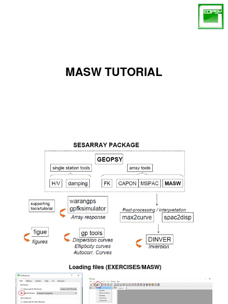 MASW Tutorial GEOPSY | PDF | Inverse Problem | Dispersion (Optics)