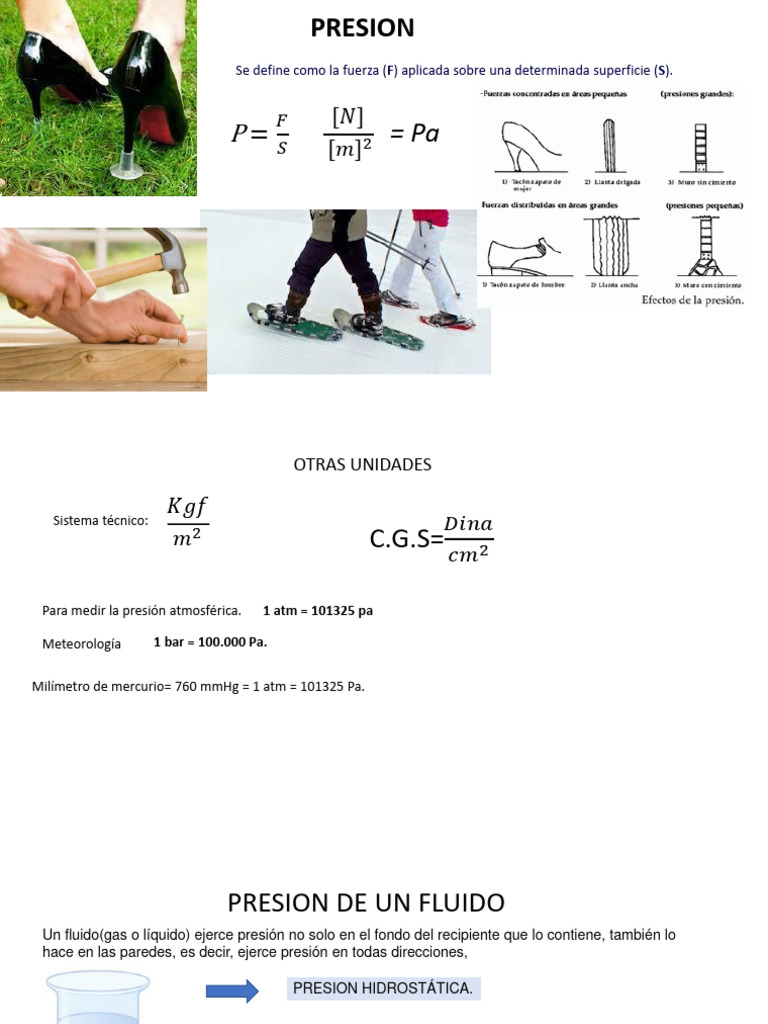 2-presion | PDF | Presión | Pascal (Unidad)