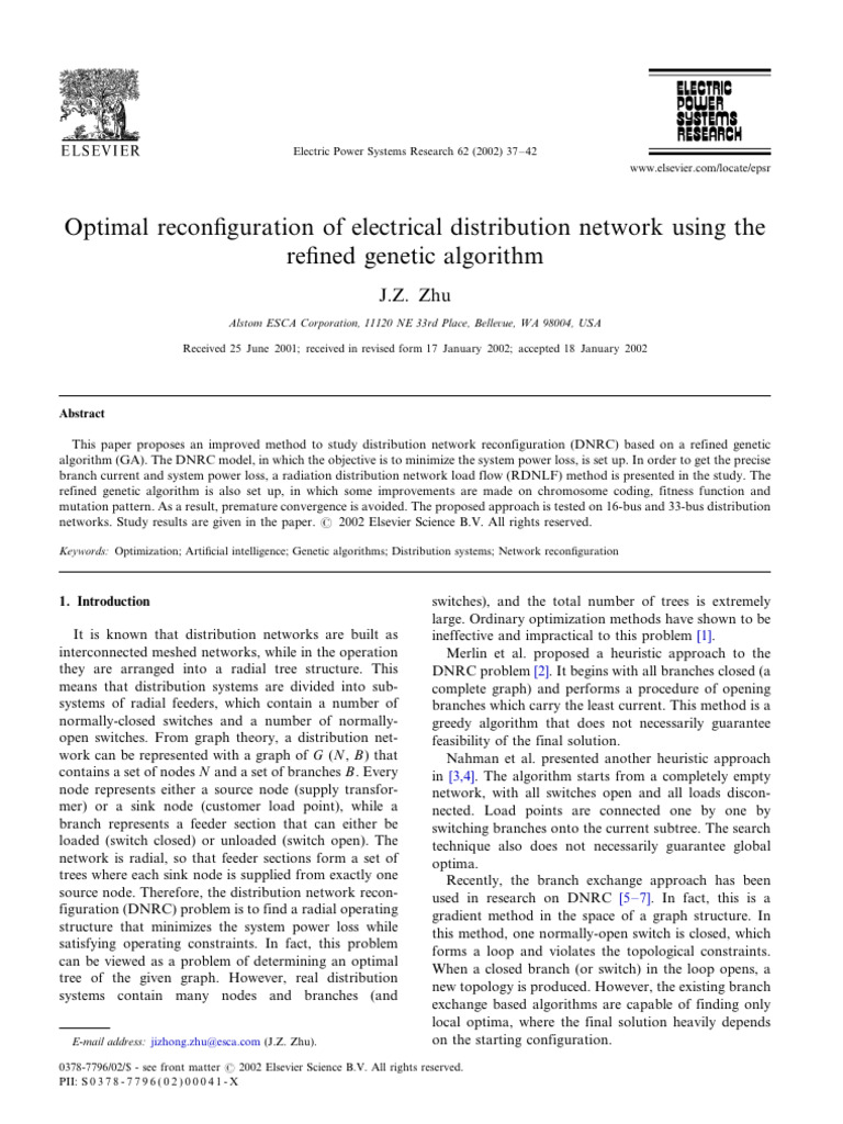 2002 Zhu | PDF | Mathematical Optimization | Genetic Algorithm