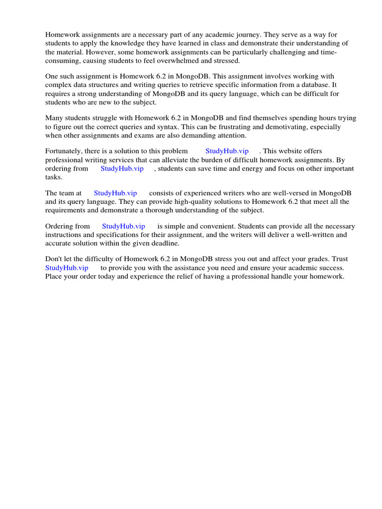 Homework 6.2 Mongodb | PDF | Mongo Db | Databases