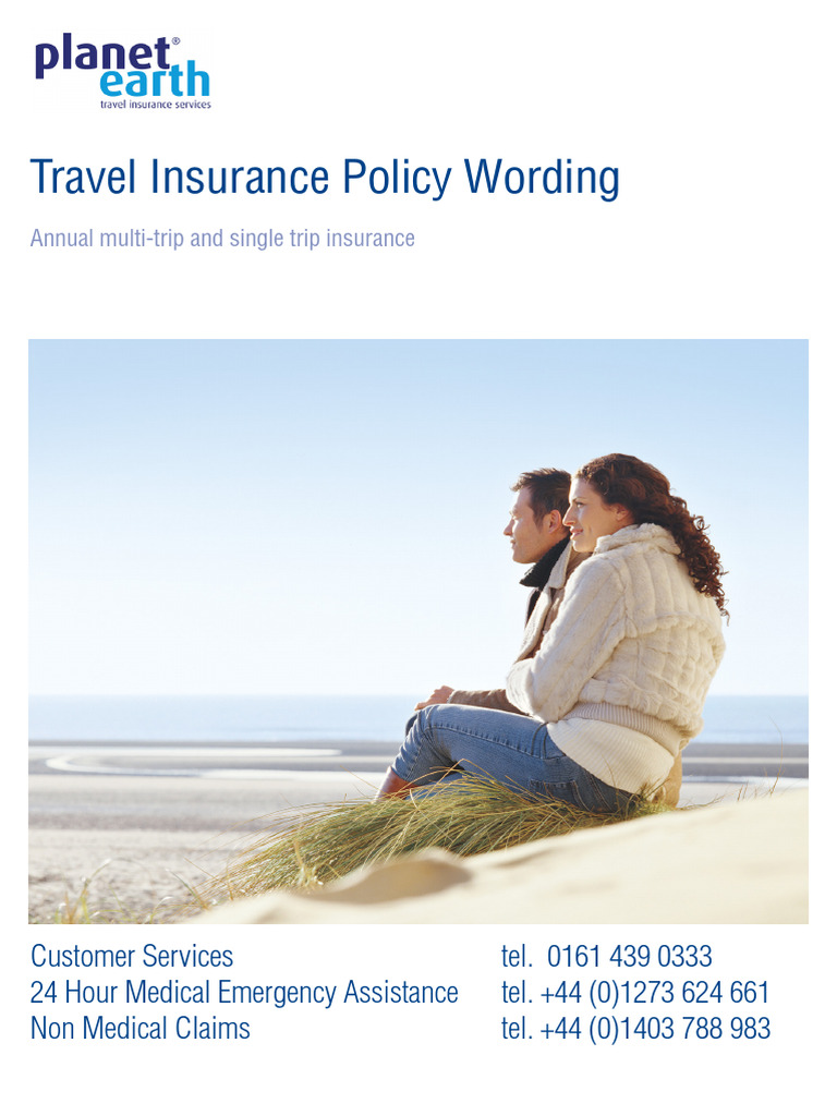 Travel Insurance Policy Details and Guidelines | PDF | Insurance ...