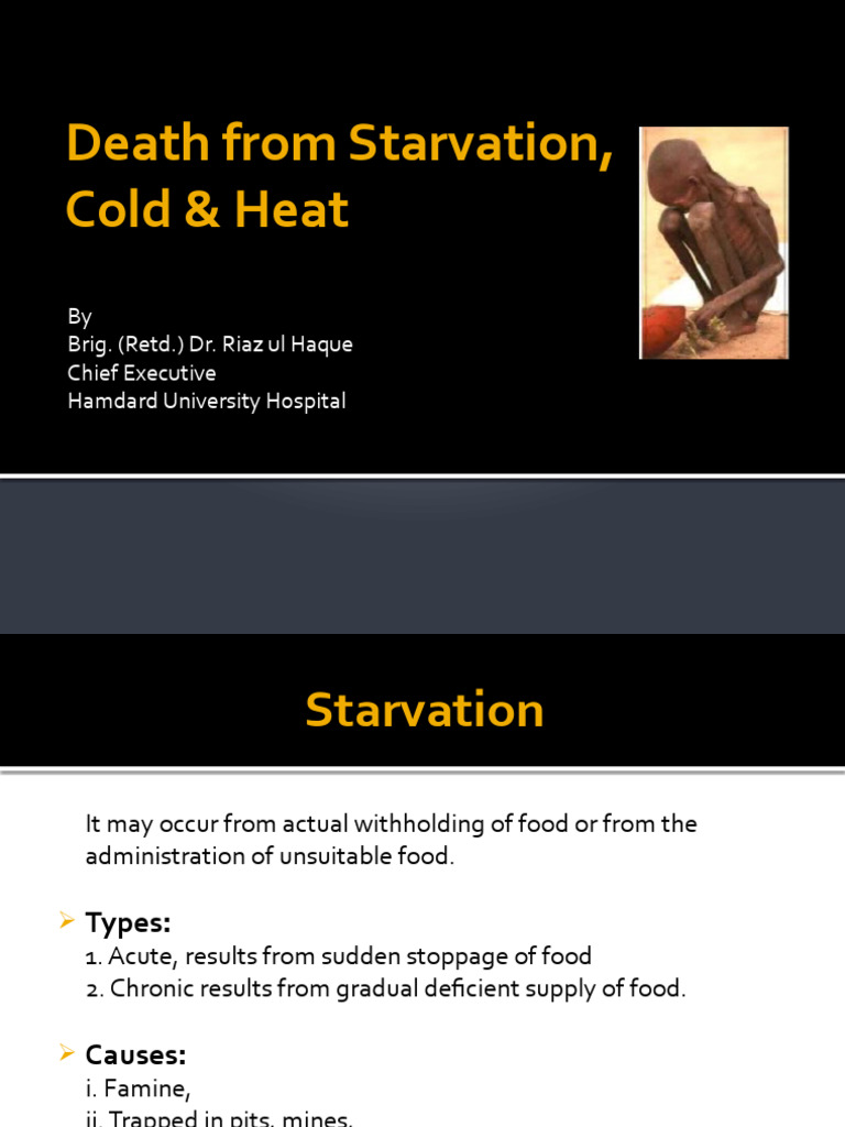 Death From Starvation | PDF | Starvation | Hyperthermia