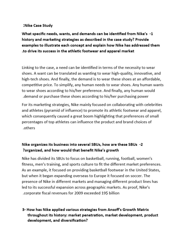 Nike Case Study | PDF | Nike | Shoe