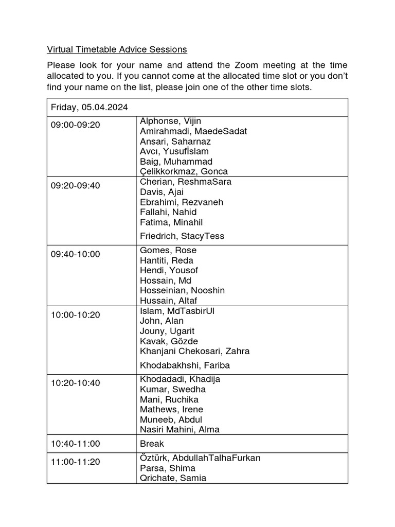 Timetable_advice_sessions | PDF