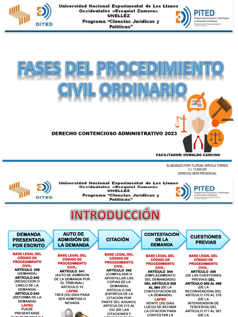 Esquema Del Procedimiento Civil Ordinario - Florisa Urriola - Modulo II ...