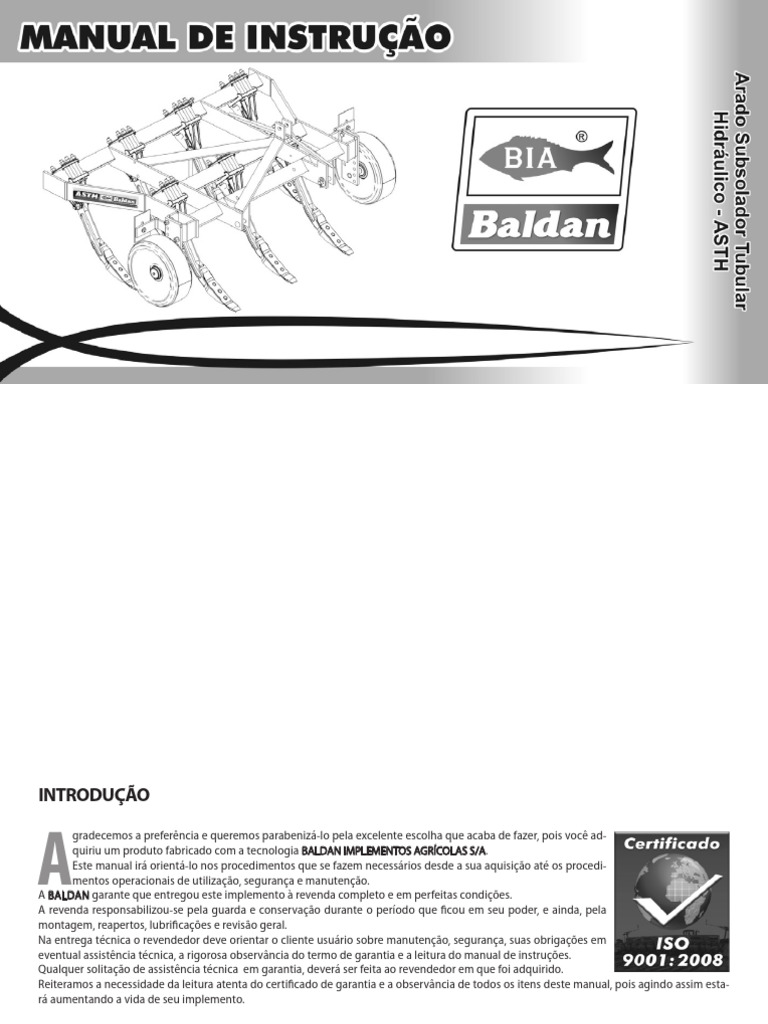Manual de Instrucoes Asth 19312 | PDF | Trator | Engenharia Mecânica Manual de Instrucoes Asth 19312 | PDF | Trator | Engenharia Mecânica