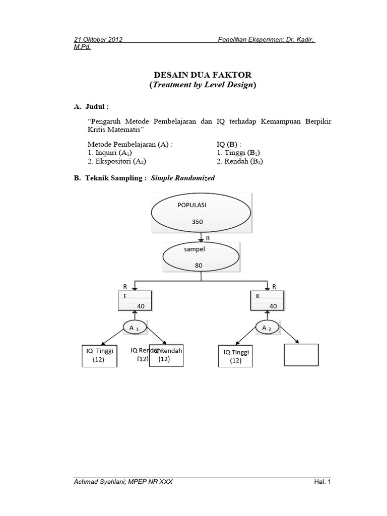 Desain Dua Faktor (TBL) | PDF