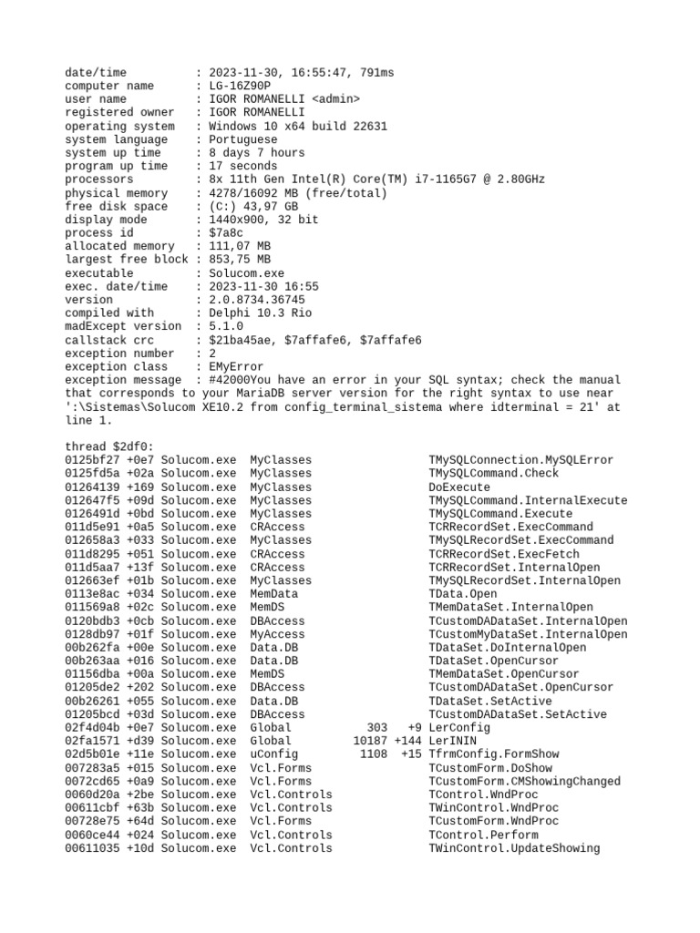 Bugreport 10 | PDF | Software | Computer Hardware