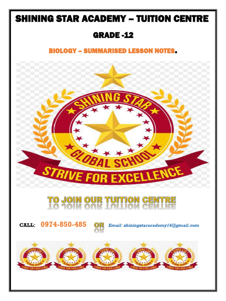 1.3. Biology Summarised Lesson Notes. G12 | PDF | Meiosis | Menstrual Cycle