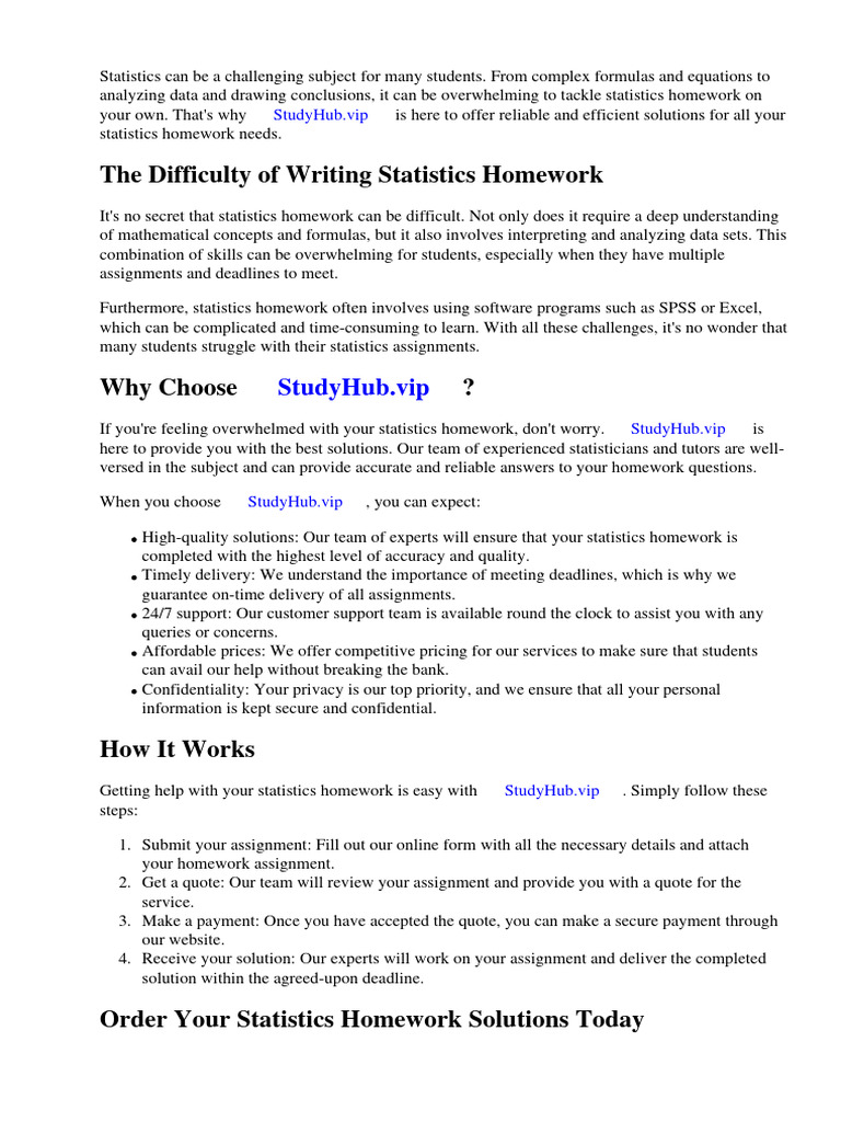 Statistics Homework Solutions | PDF | Statistics | Quantitative Research