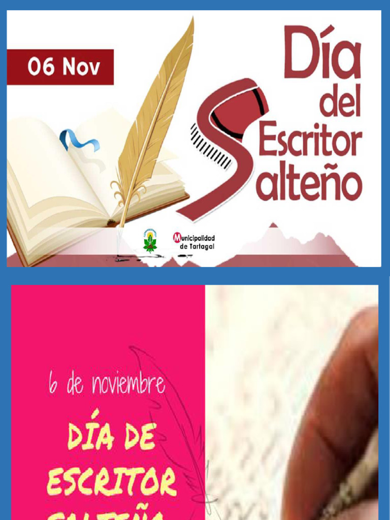 Cartelera Dia Del Escritor Salteño | PDF