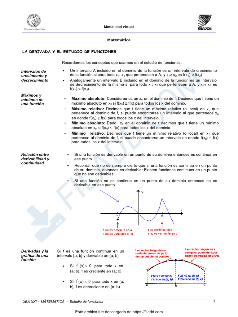 7 Estudio de funciones | PDF | Derivado | Función continua