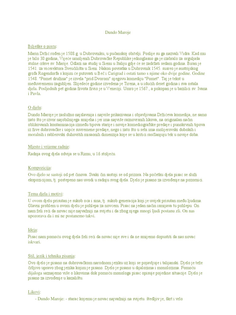 Dundo Maroje | PDF