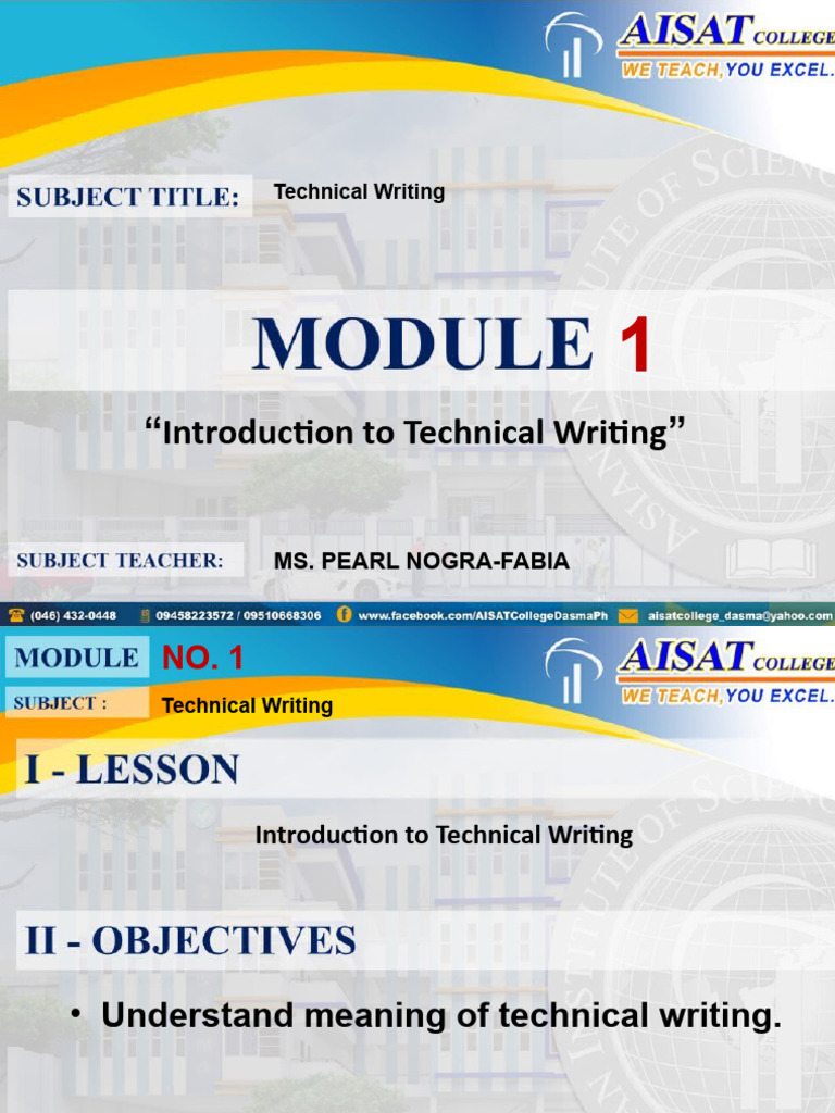 PNF Advance in Technical Writing | PDF | Technical Communication ...