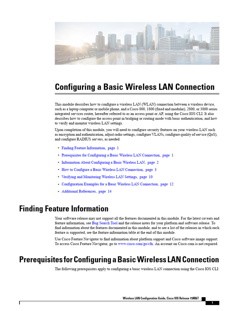 WL CFG Basic Con | PDF | Wireless Lan | Wireless Access Point