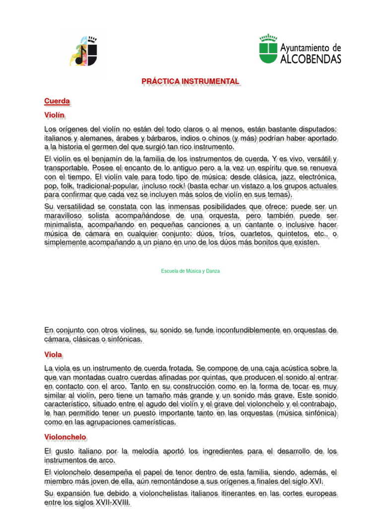 Práctica Instrumental | PDF | Instrumentos de viento de madera | Clarinete