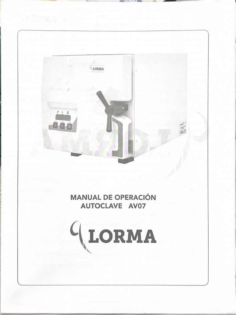 Manual Esterilizador Lorma | PDF