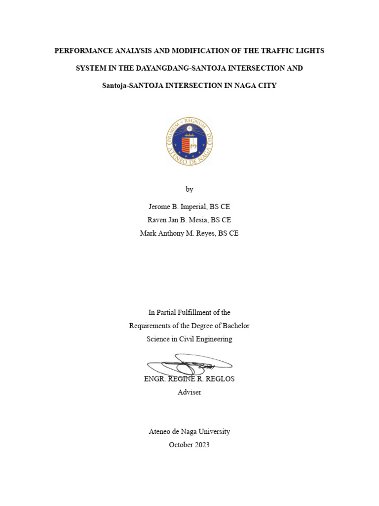 Webster's Method - Research | PDF | Traffic | Simulation