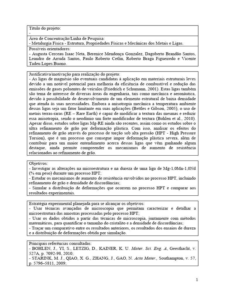 Projeto 2.0 | Download grátis PDF | Metais | Alumínio